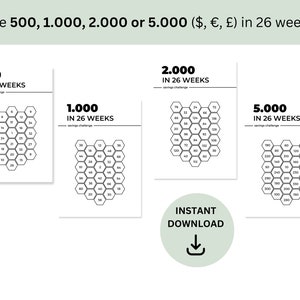 Savings Challenge Printable | Savings Challenge Bundle | 20 Different ...