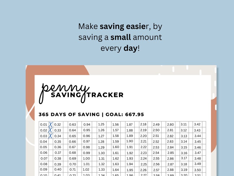 Penny Saving Challenge | 1p Saving Challenge | Penny Saving Tracker ...