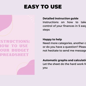 Pink Budget Spreadsheet for Google Sheets, Annual + Monthly Budget ...