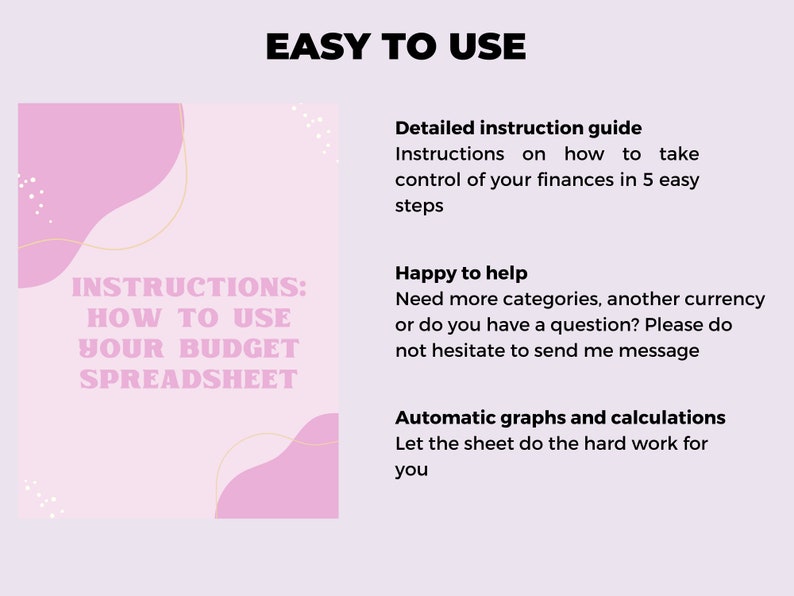 Pink Budget Spreadsheet for Google Sheets, Annual + Monthly Budget ...