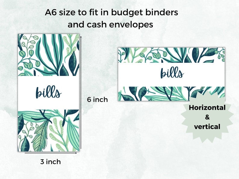 Printable Cash Envelopes Inserts for Cash Stuffing | Budget Binder ...