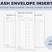 Cash Envelope Inserts | Budget Binder Inserts | A6 Cash Trackers for ...