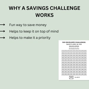 100 Envelope Challenge Printable, Envelope Saving Challenge, 100 Day ...