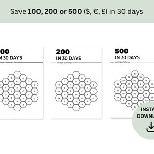 Savings Challenge Printable | Savings Challenge Bundle | 20 Different ...