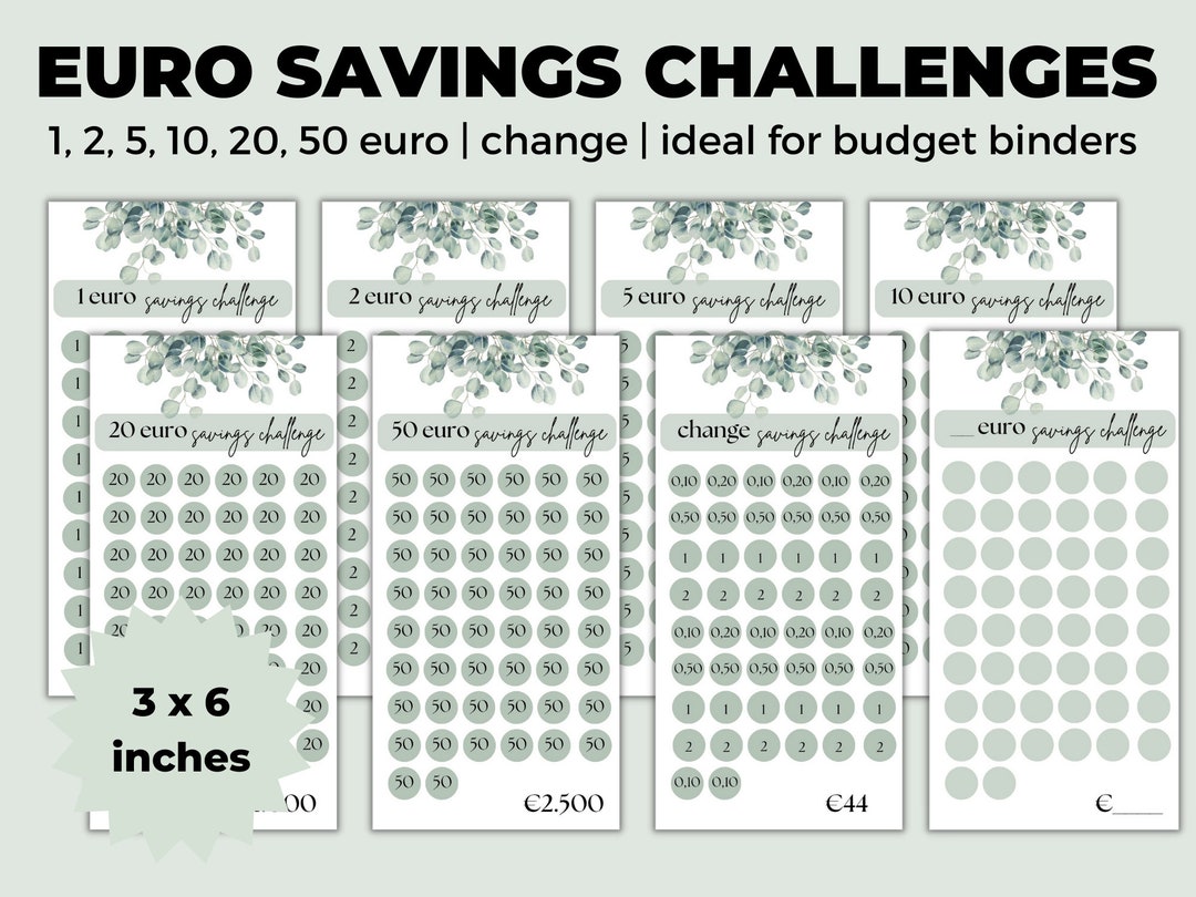 Euro Savings Challenge | Saving Challenge Euro | Geld Sparen Challenge ...