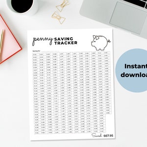 Penny Saving Challenge | 1p Saving Challenge | Daily Savings Tracker ...