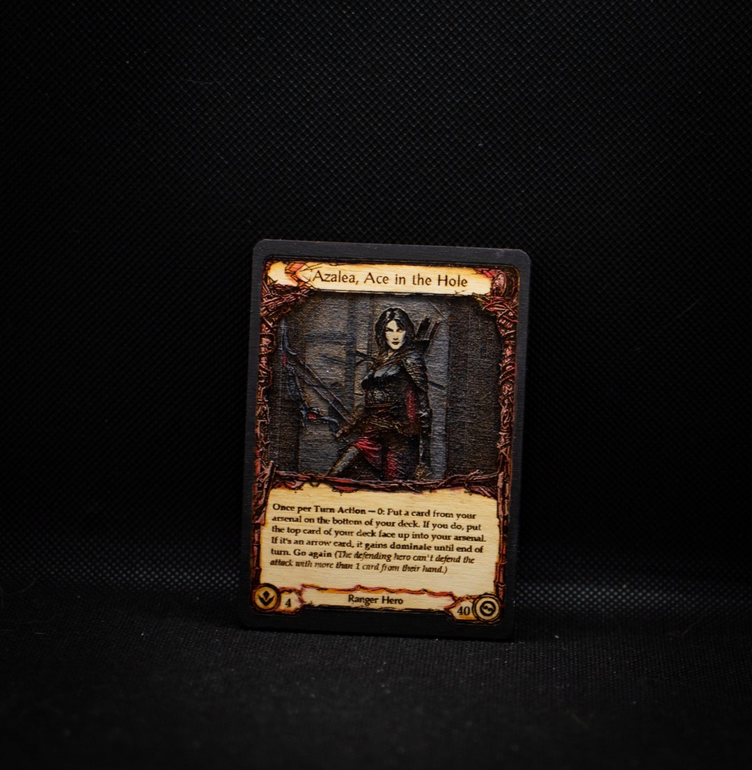 Azalea, Ace in the Hole, Hand Painted Wood Hero. - Etsy