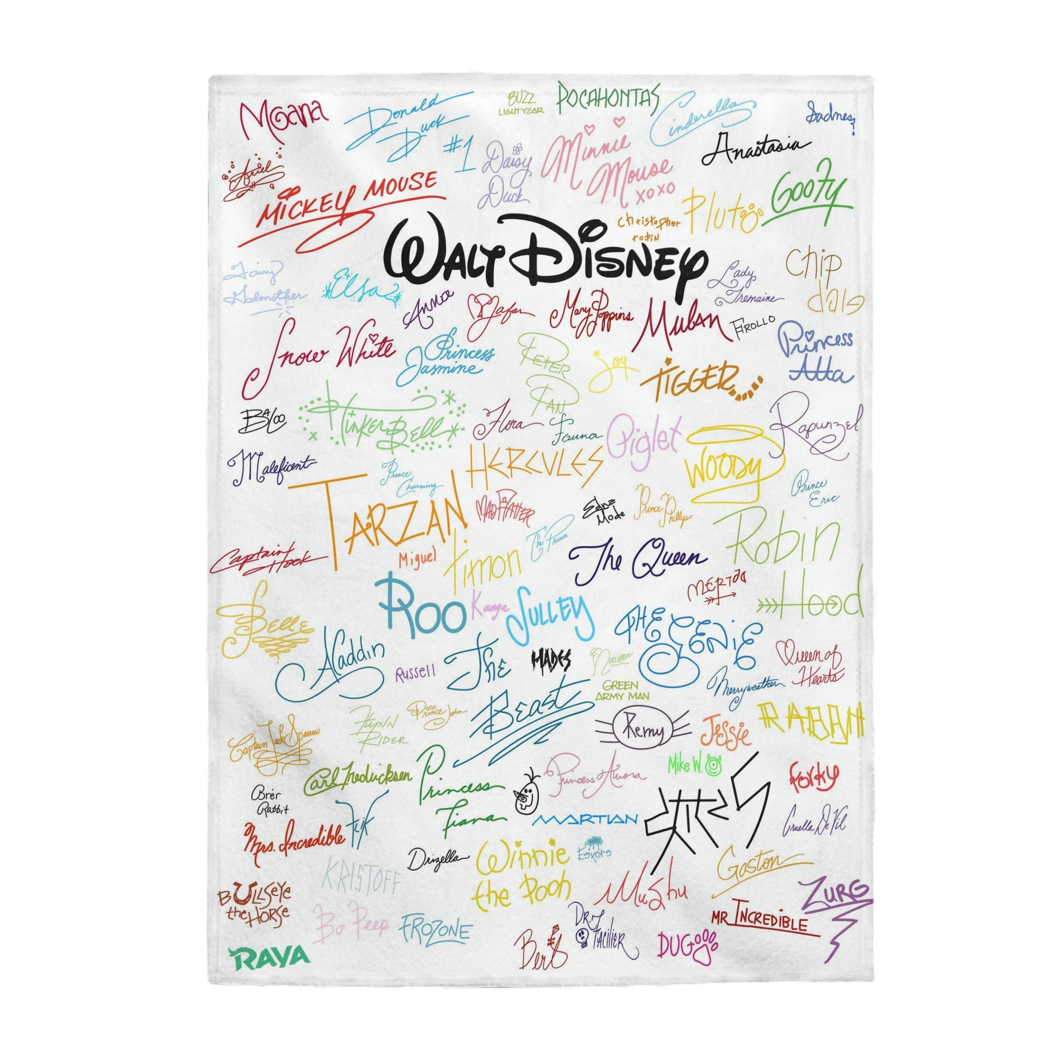 Walt Disney Characters Signatures Mickey Mouse Goofy - Etsy