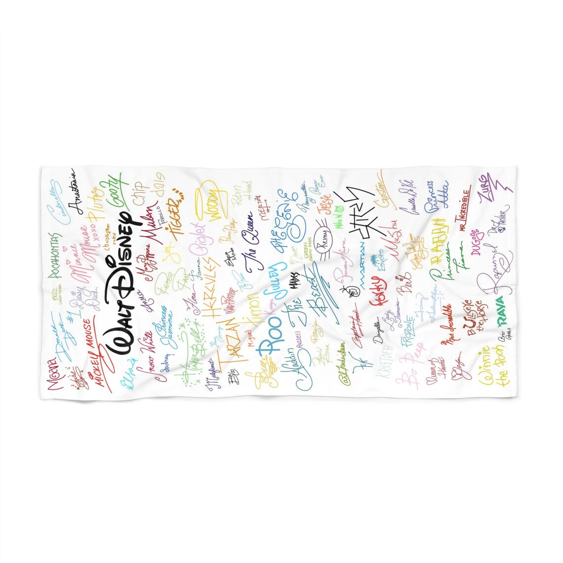 Walt Disney Characters Signatures Mickey Mouse Goofy Princesses ...