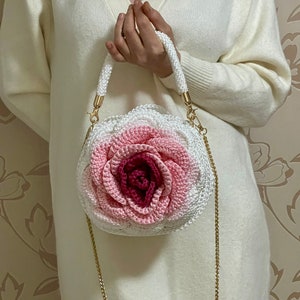 Rose Flower Bag, Small Clutch Purse, Floral Tote Bag, Mini Pouch - Etsy