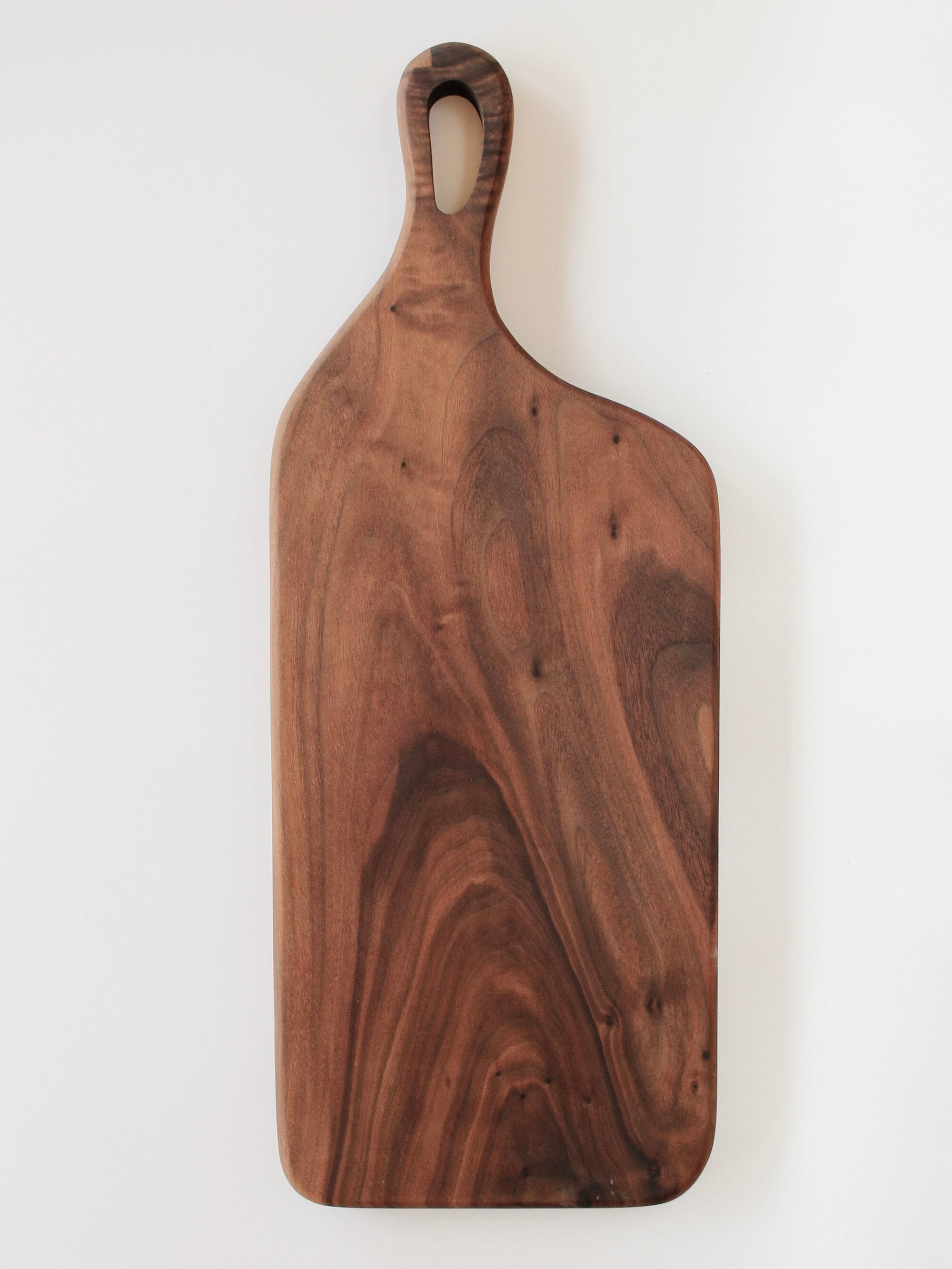 Charcuterie Board With Curved Handle Personalized Walnut Hard Maple ...