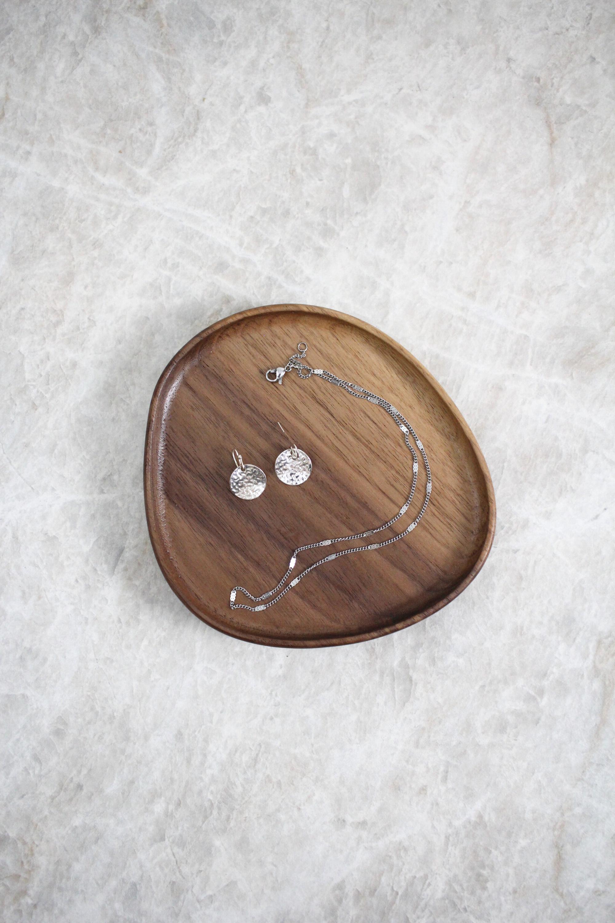 Wood Catch All Tray | Trinket Dish | Handmade | Walnut & Maple | Mid ...