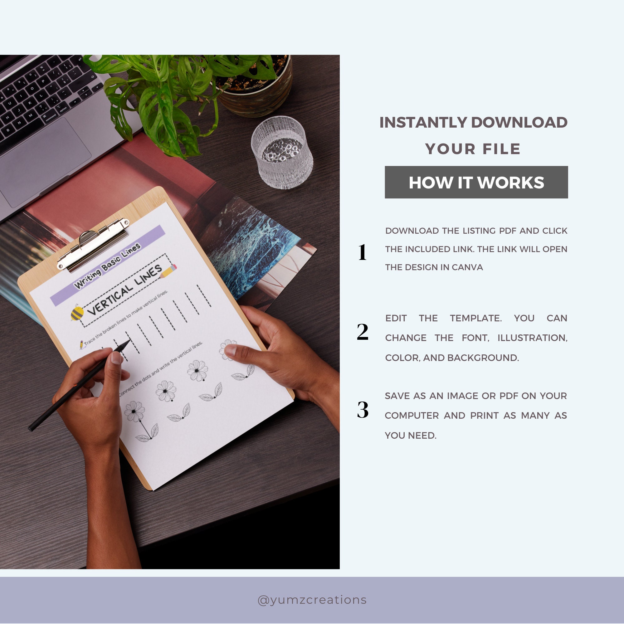 Editable Tracing Fun Alphabet Animals Workbook I Size: A4 I Canva ...