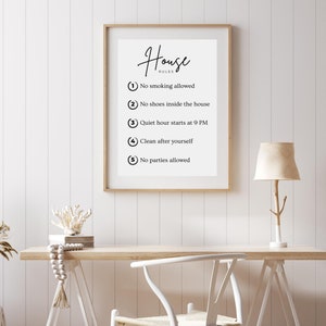 Editable House Rules Template, House Rules for Vacation Rental, Hostel ...