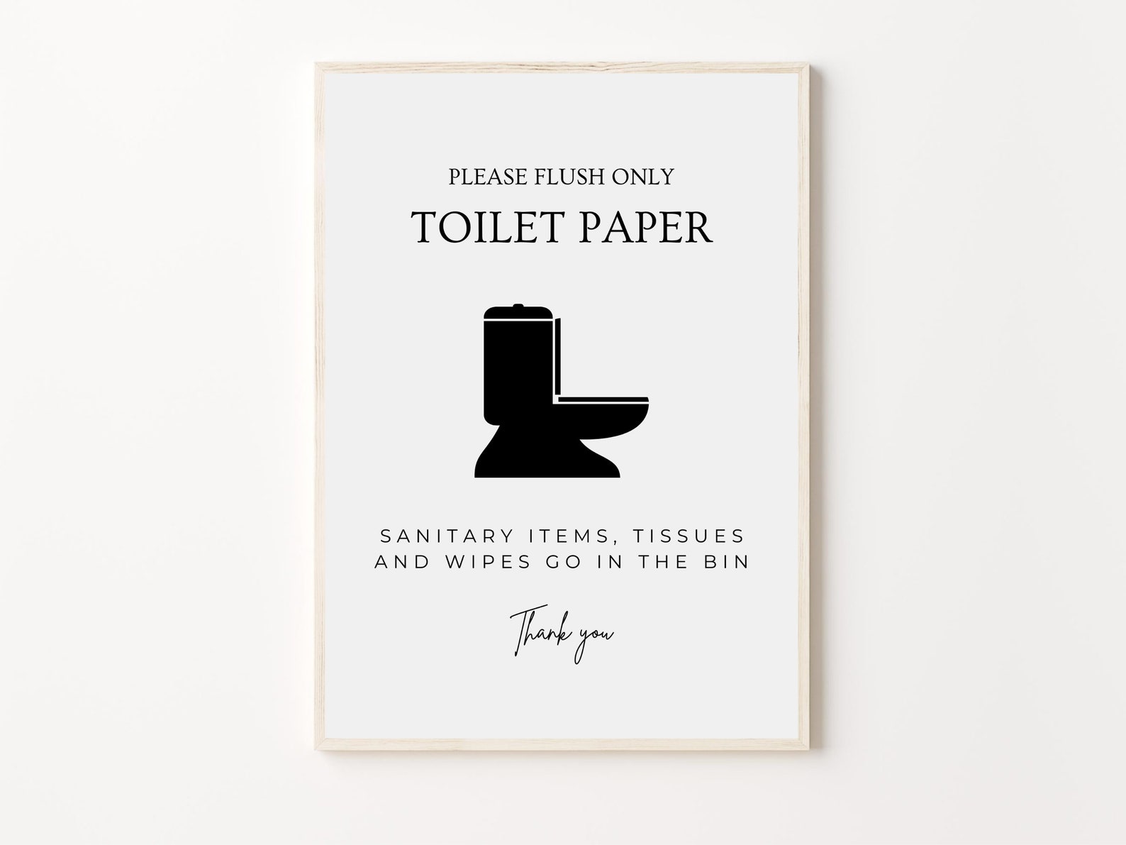 Editable Flush Only Toilet Paper Sign, Airbnb Septic System Sign, VRBO ...