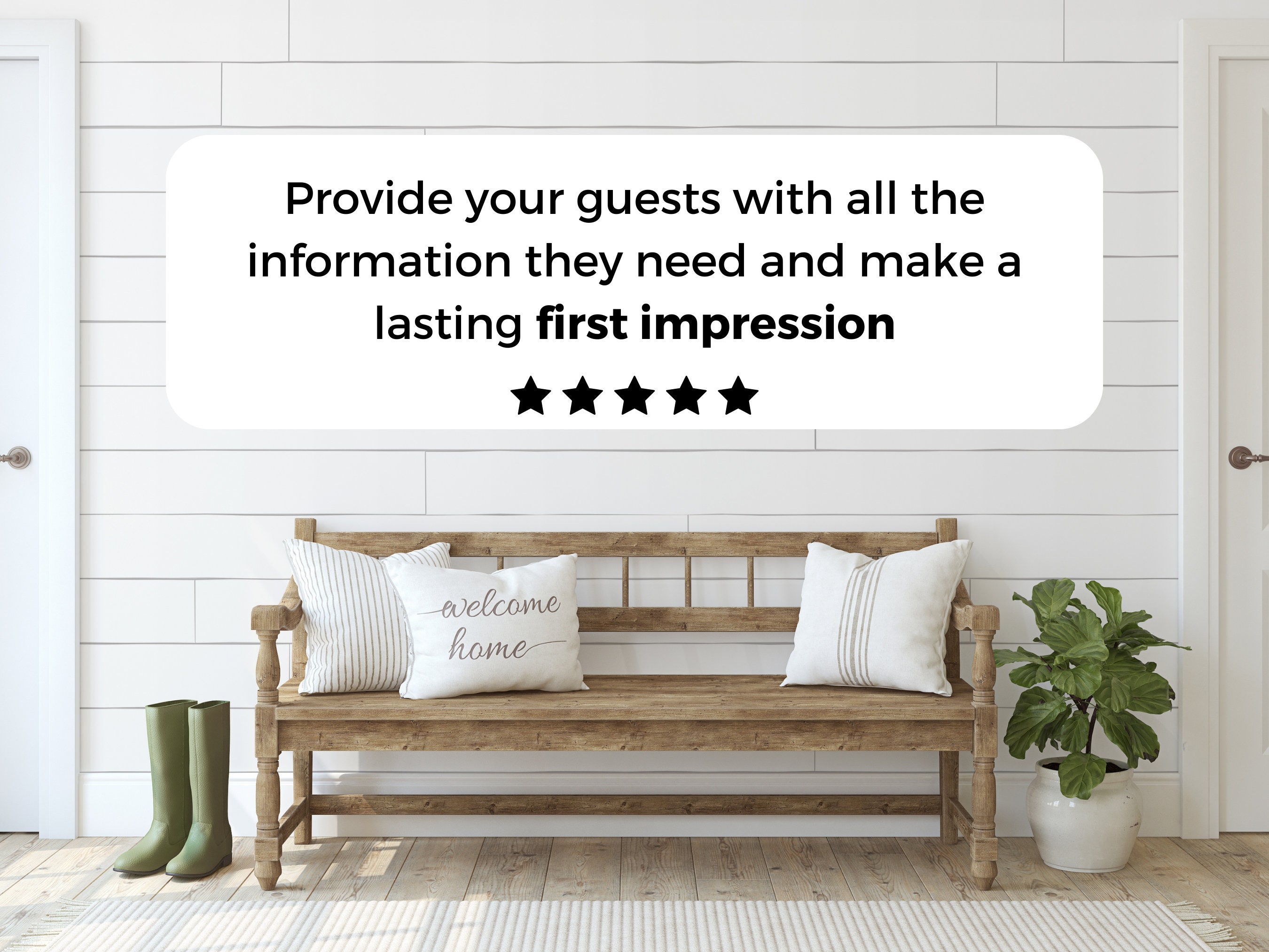 Airbnb Sign Bundle, Editable Airbnb Signage, Vacation Rental Posters ...