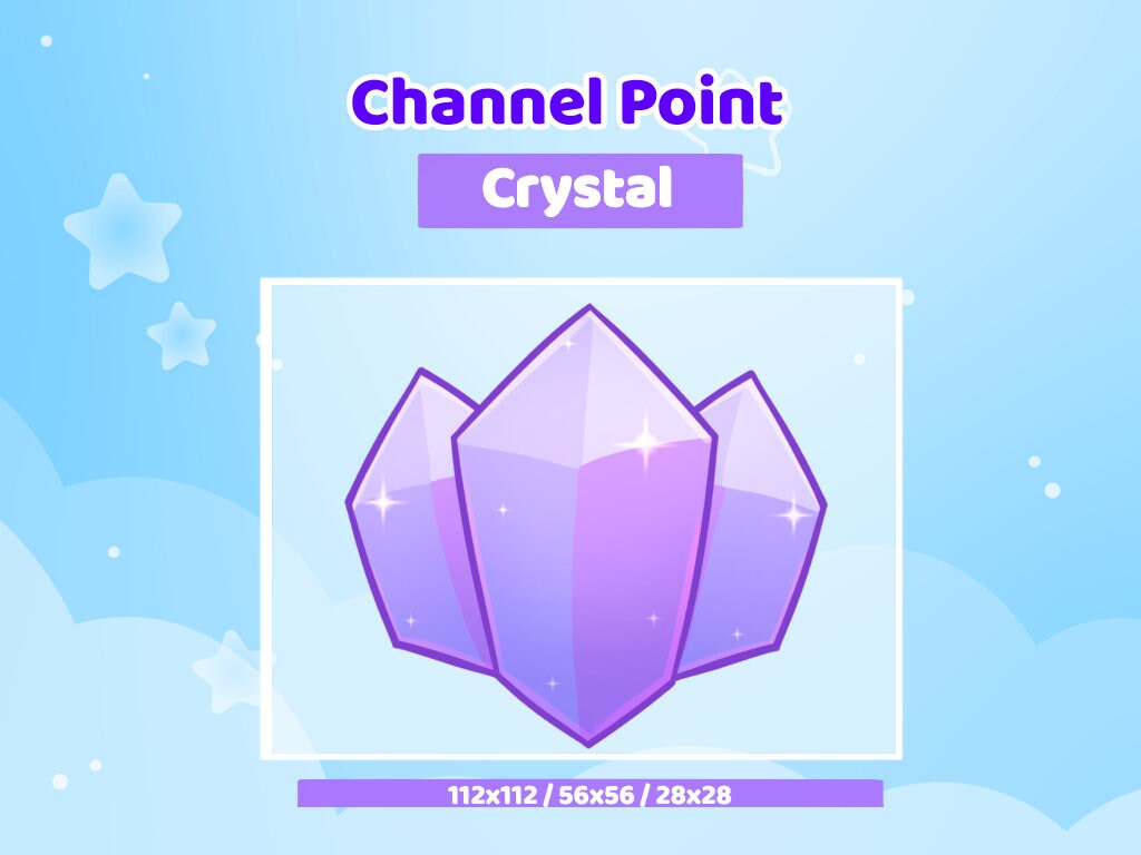 Crystal - Channel Point Icon - Twitch - Streamer Setup - Emotes - Etsy