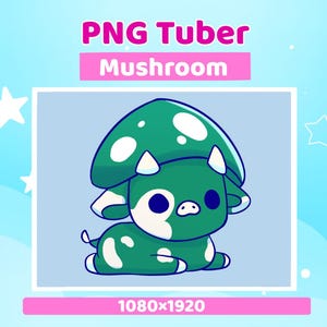 Green Mushroom Cow Pngtuber | Reactive Image TTS | Voice Reactive ...