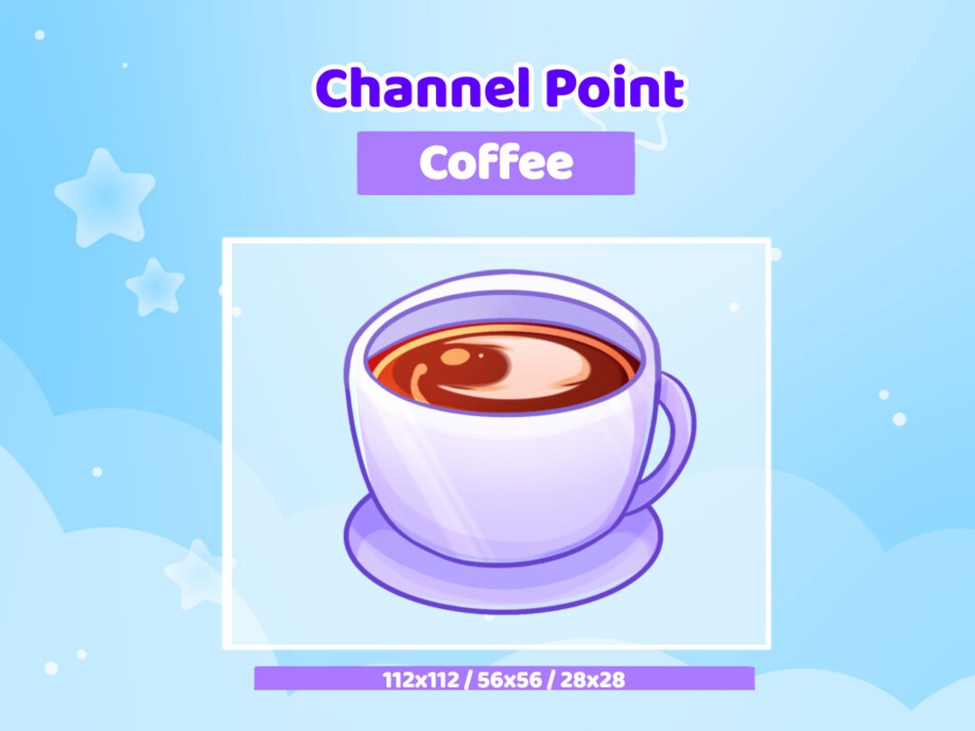 Coffee Channel Point Icon Twitch Streamer Setup Emote Cute - Etsy
