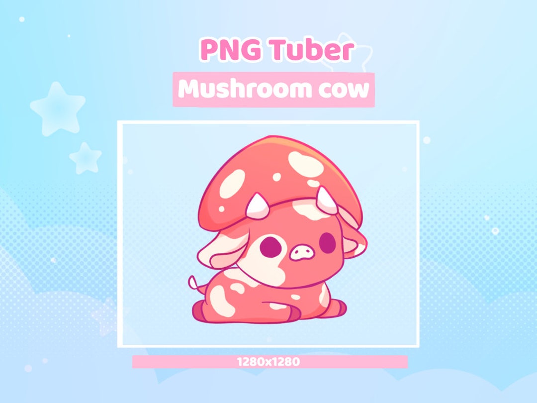 Mushroom Cow Pngtuber Reactive Image TTS Voice Reactive Ready to Use ...