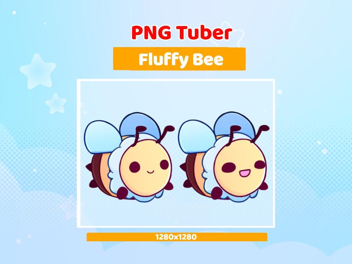 Fluffy Bee Pngtuber | Reactive Image TTS | Voice Reactive | Ready to ...