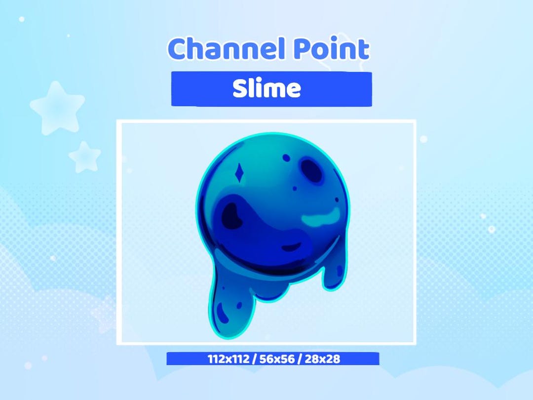Dark Blue Slime - Channel Point Icon - Twitch - Streamer Setup - Emotes ...
