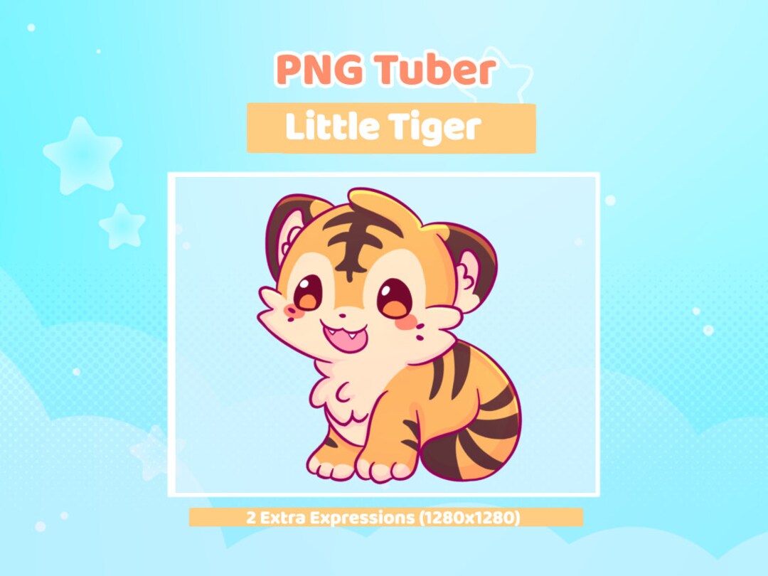 Cute Tiger Pngtuber | Reactive Image TTS | Voice Reactive | Ready to ...