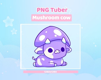 Mushroom Cow Pngtuber | Reactive Image TTS | Voice Reactive | Ready to ...