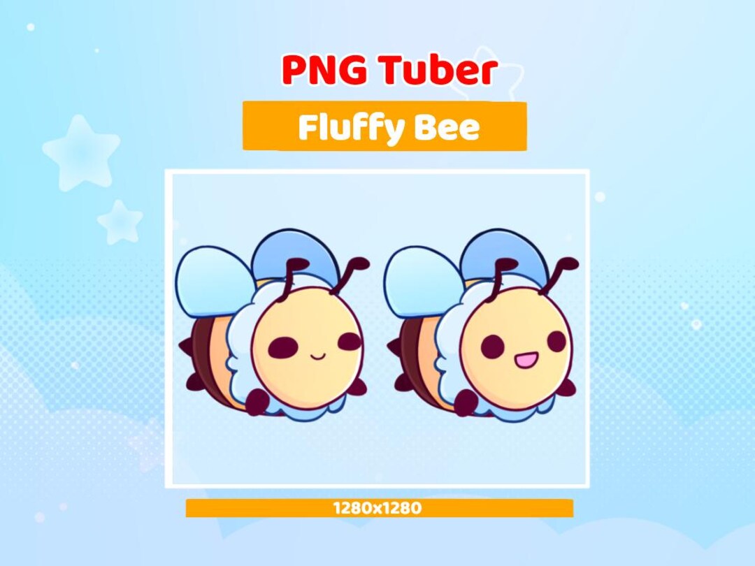 Fluffy Bee Pngtuber | Reactive Image TTS | Voice Reactive | Ready to ...