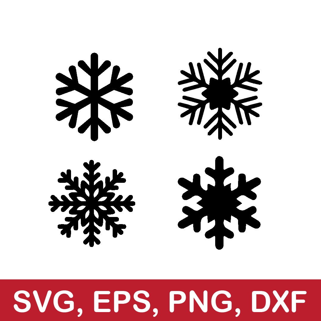 Snowflakes SVG DXF PNG Eps - Digital Download - Etsy