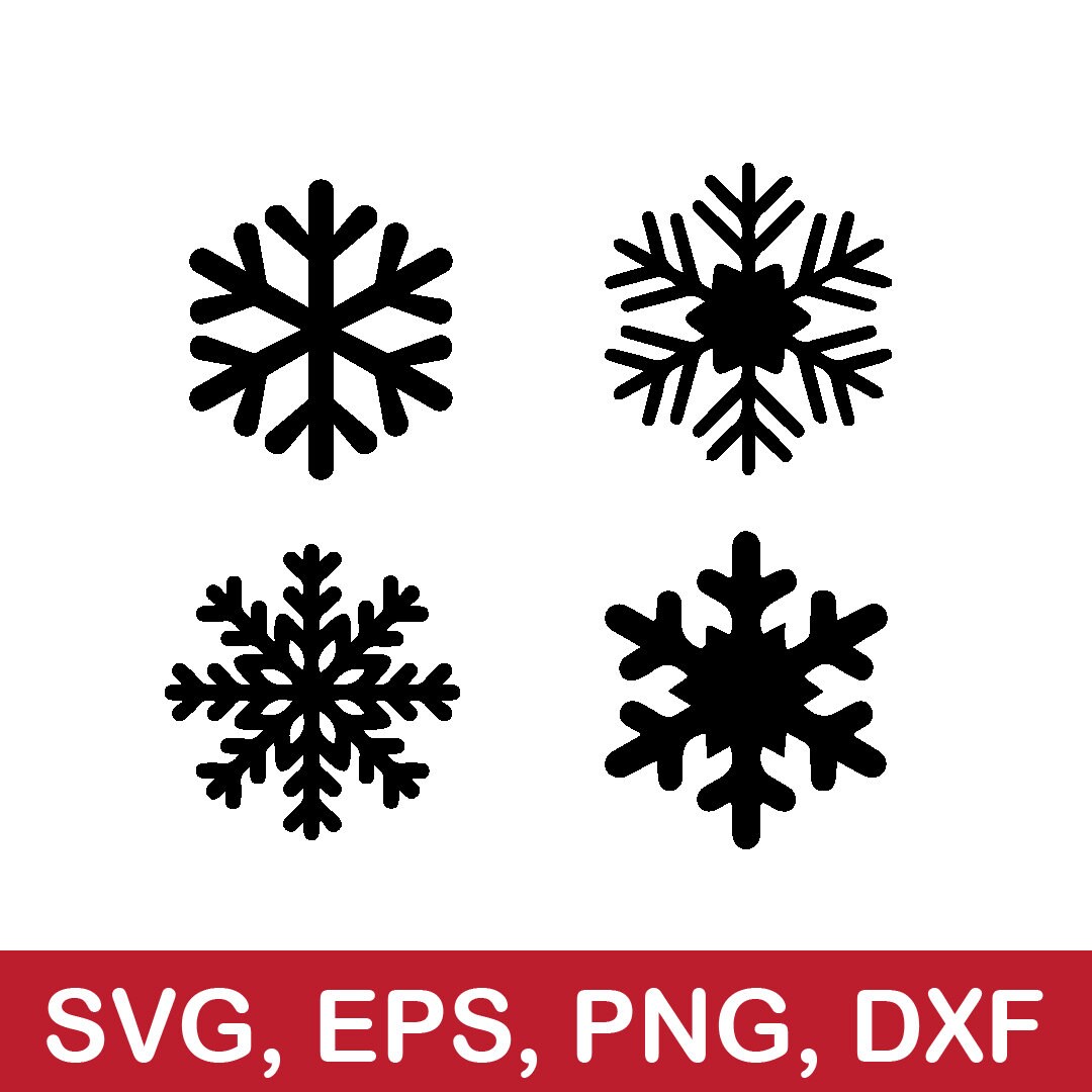 Snowflakes SVG DXF PNG Eps - Digital Download - Etsy