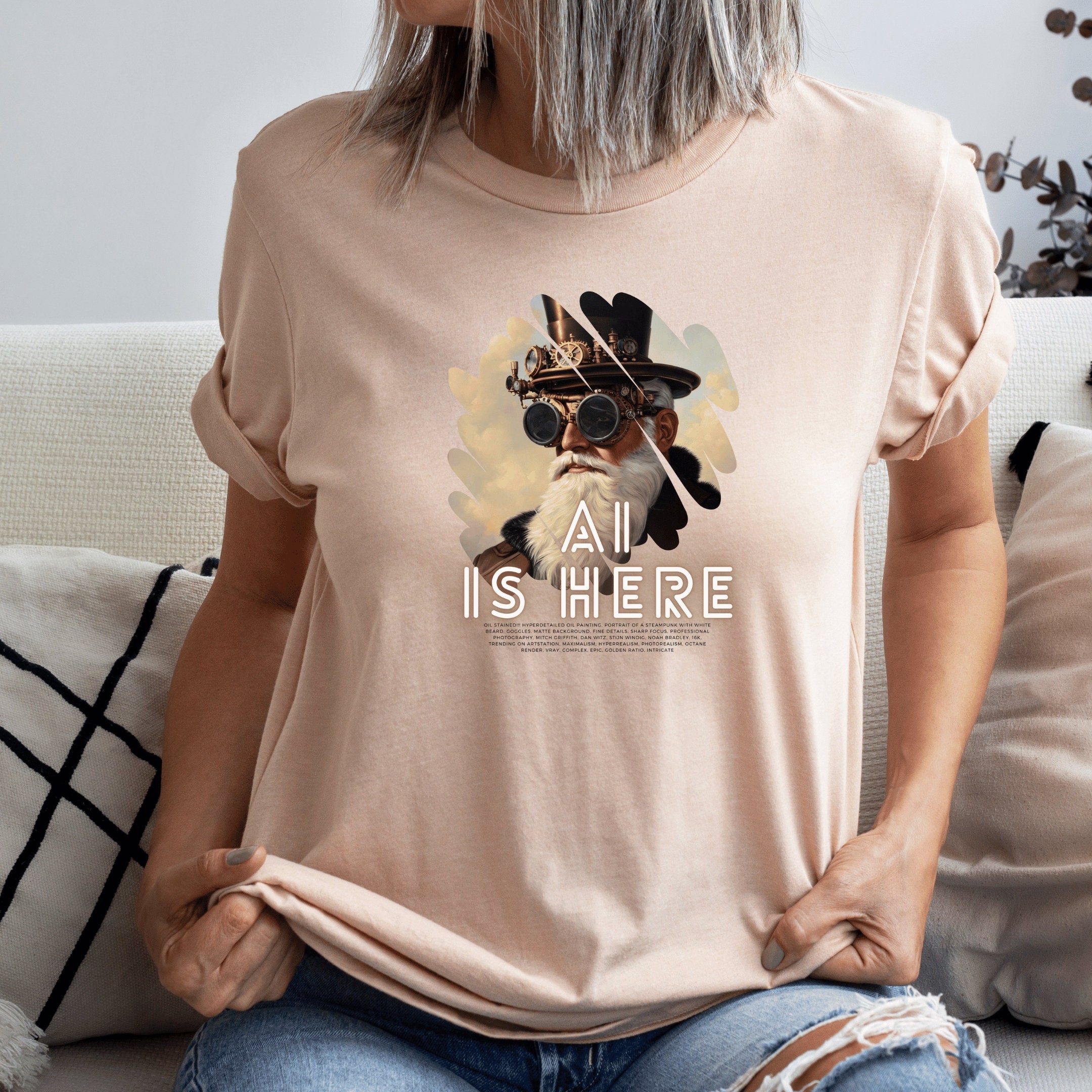 AI IS HERE / Exclusive ai-generated Art T-Shirt/Hoodie/Pullover/Tank ...