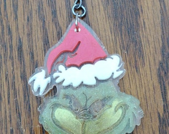Grinch Keychain - Etsy