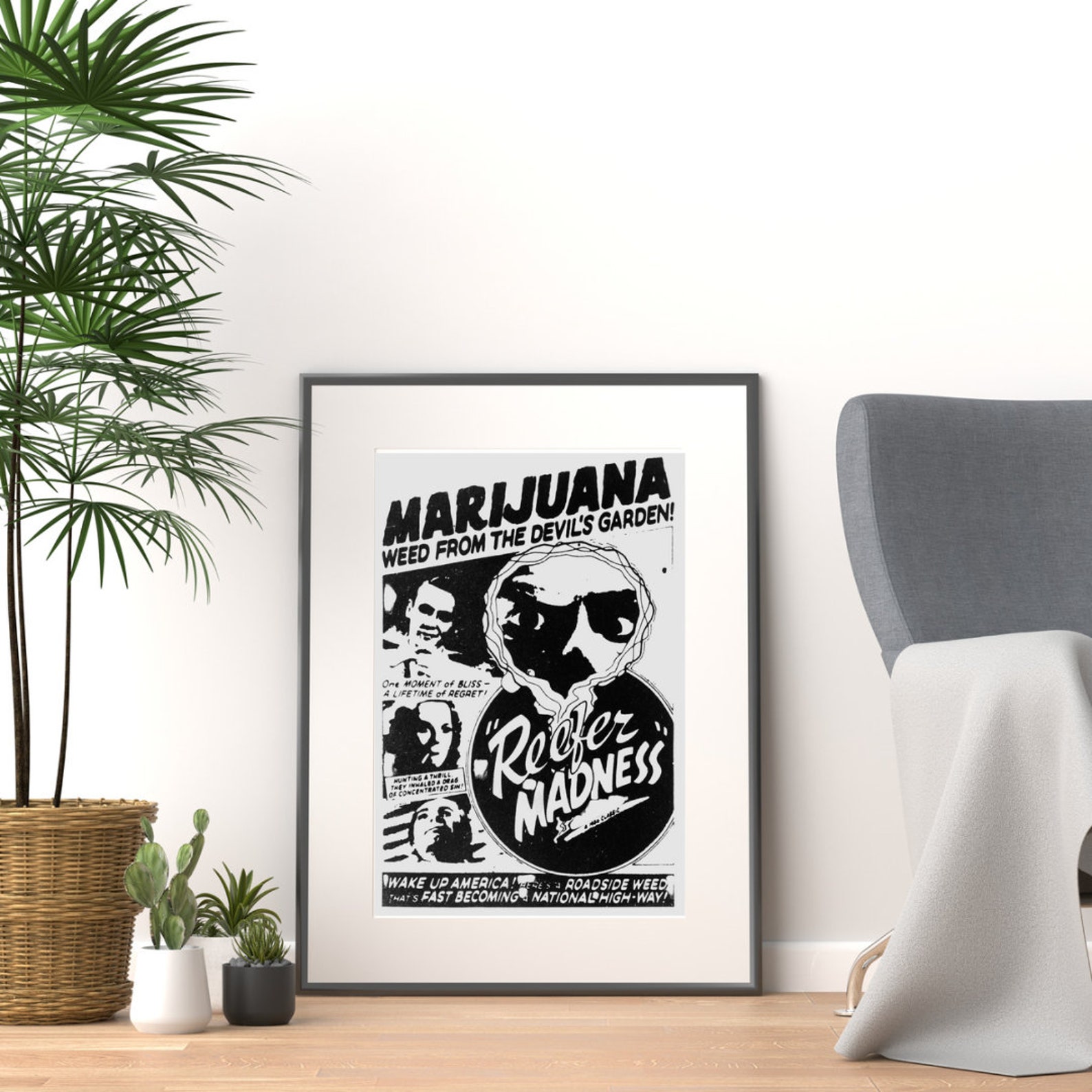 Vintage Marijuana Poster Home Decor Digital Download - Etsy