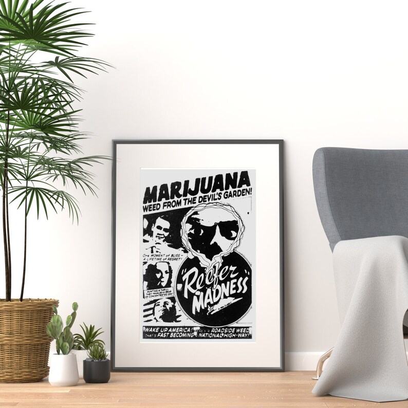 Vintage Marijuana Poster Home Decor Digital Download - Etsy