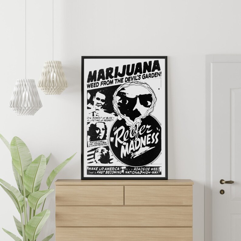 Vintage Marijuana Poster, Home Decor, Digital Download, Printable Wall ...