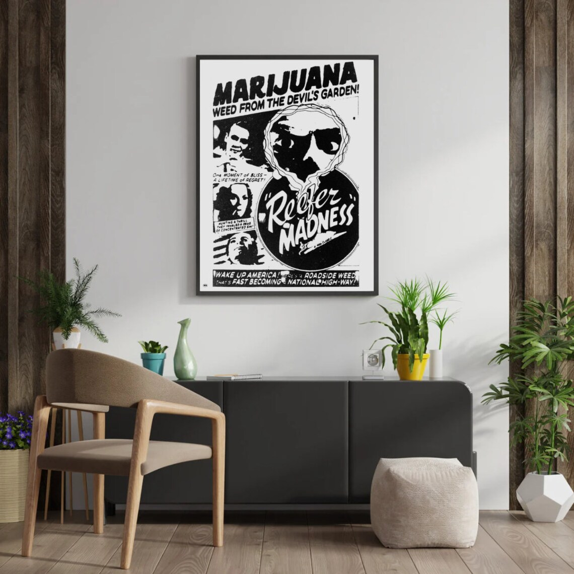 Vintage Marijuana Poster Home Decor Digital Download - Etsy