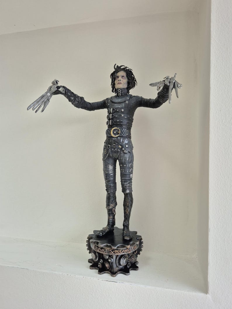 Resin 3d Printed Edward Scissorhands, Handmade, Handpainted - Etsy UK
