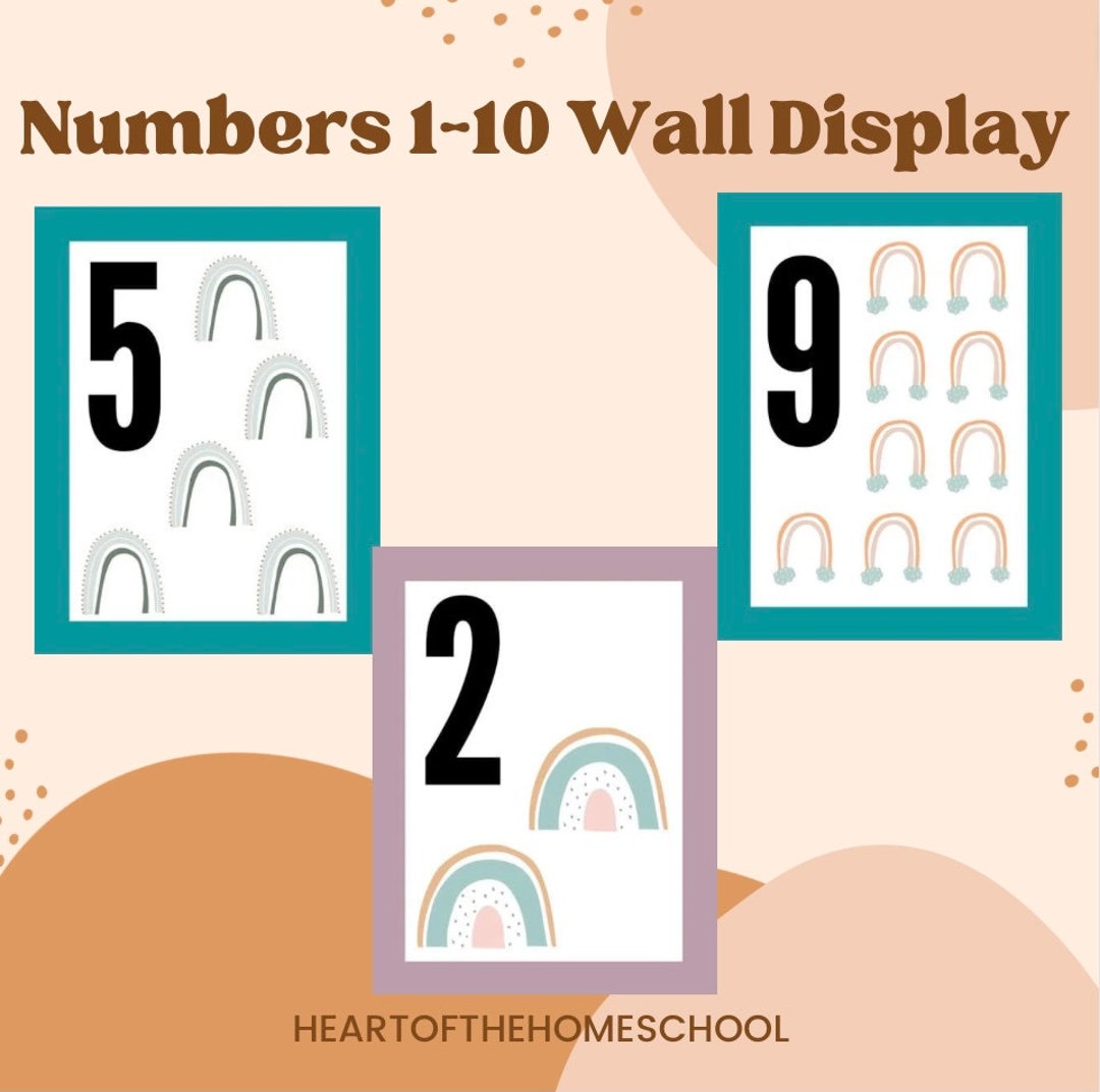 Classroom Numbers Wall Display - Etsy