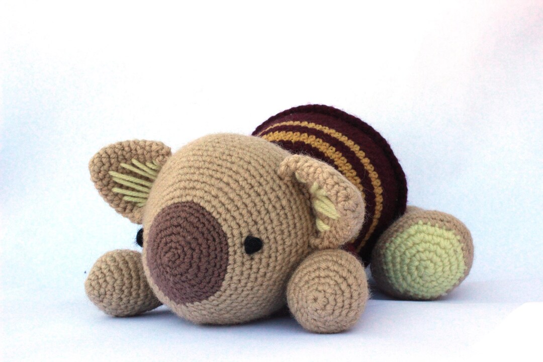 Crochet Wombat With Sweater, Crochet Toy Wombat, Wombat Stuffed Animal ...