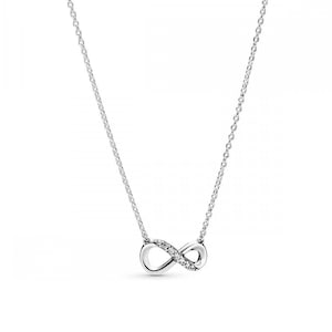 Pandora Silver Infinity Collier Necklace Endless Affection Infinity ...