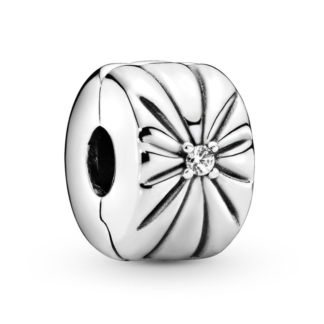 Pandora Sparkling Sunburst Clip Charm Handmade Charm Engraved Love ...