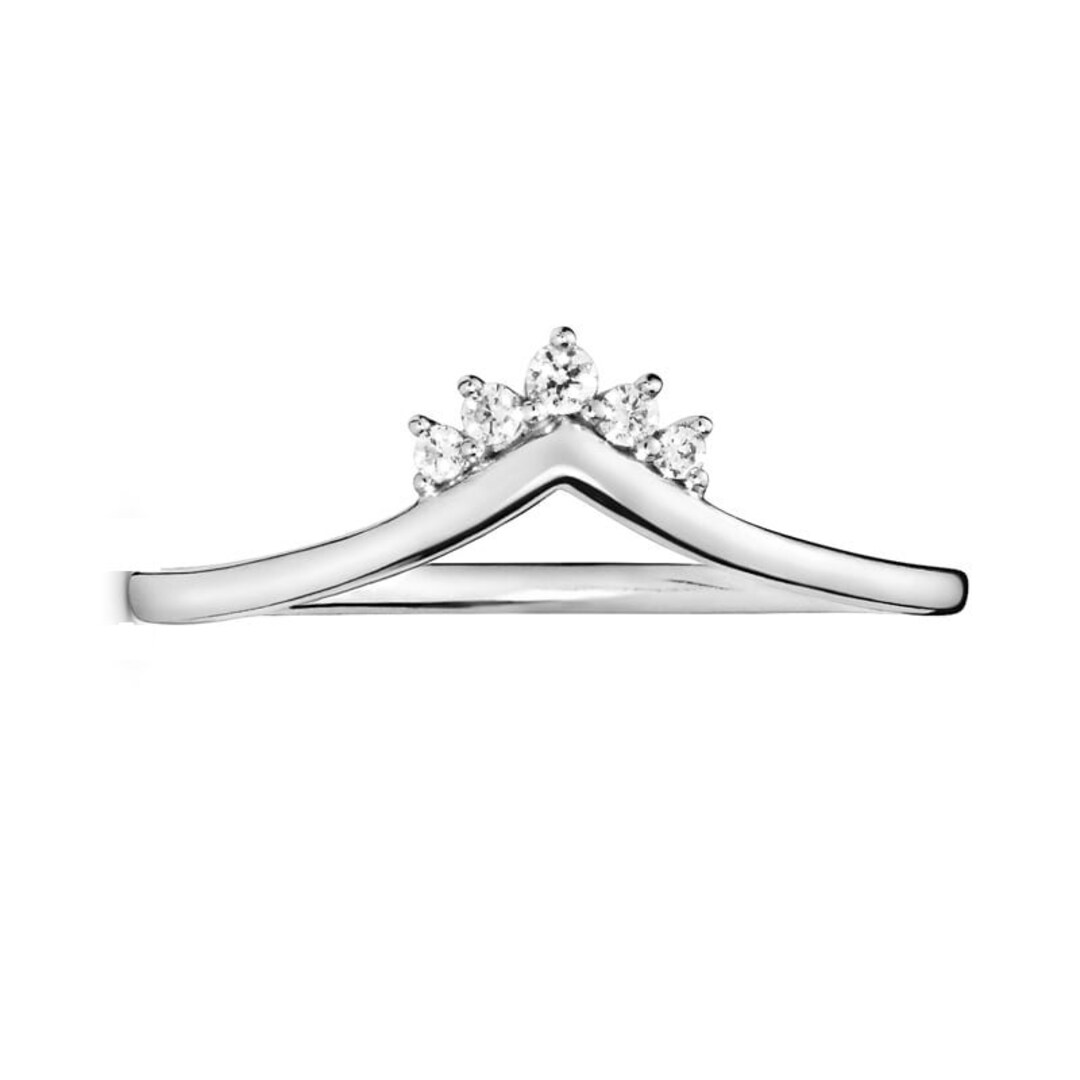 New Pandora Ring Tiara Wishbone Chic Rhinestone Crown Ring Womens ...