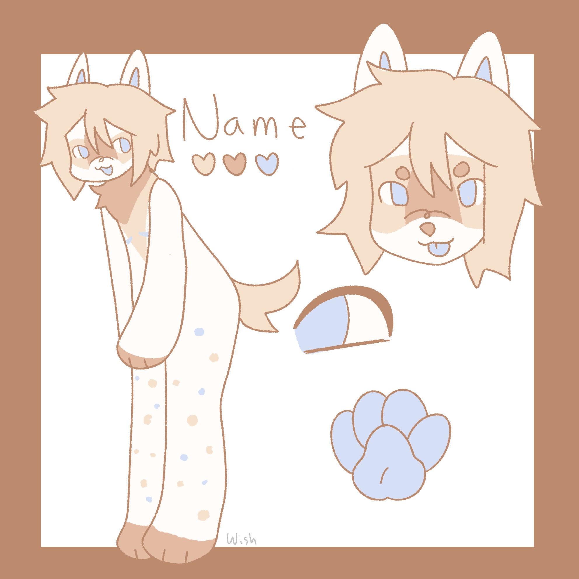 Furry Reference Sheet Base Fursona Ref Sheet - Etsy