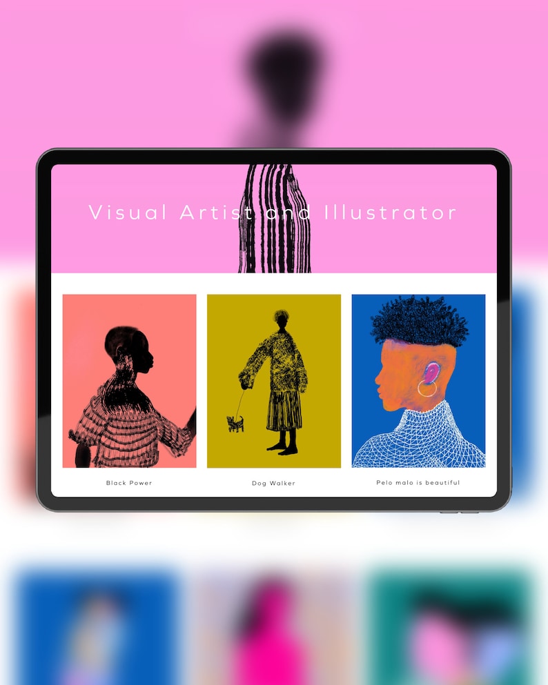 The Visual Artist Portfolio Template Pastel Pink Squarespace 7.1 ...