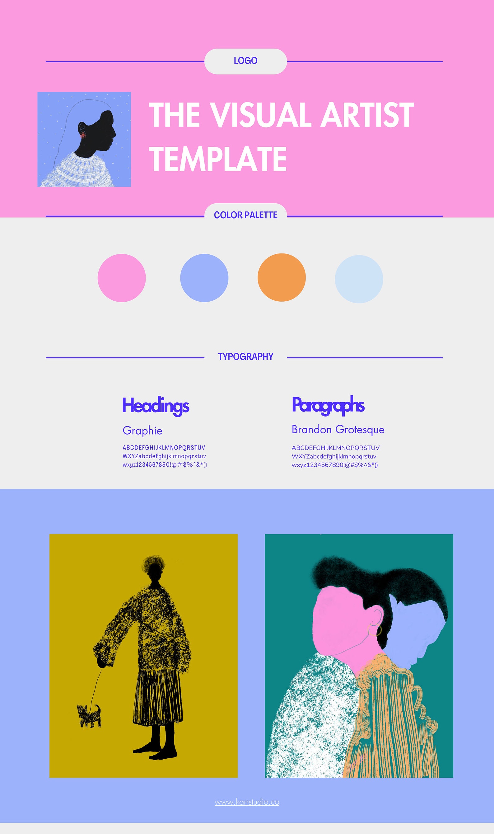 The Visual Artist Portfolio Template Pastel Pink Squarespace 7.1 ...