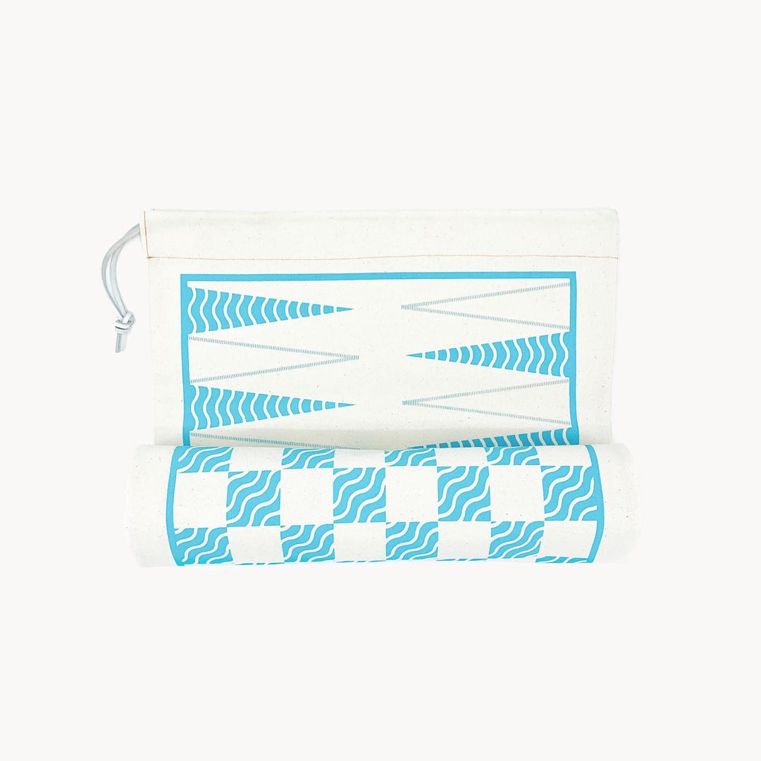 The Original Backgammon Bag™ Teal Waves - Etsy