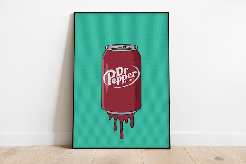 Dr Pepper Soda Art Modern Food Art Printable Wall Art - Etsy