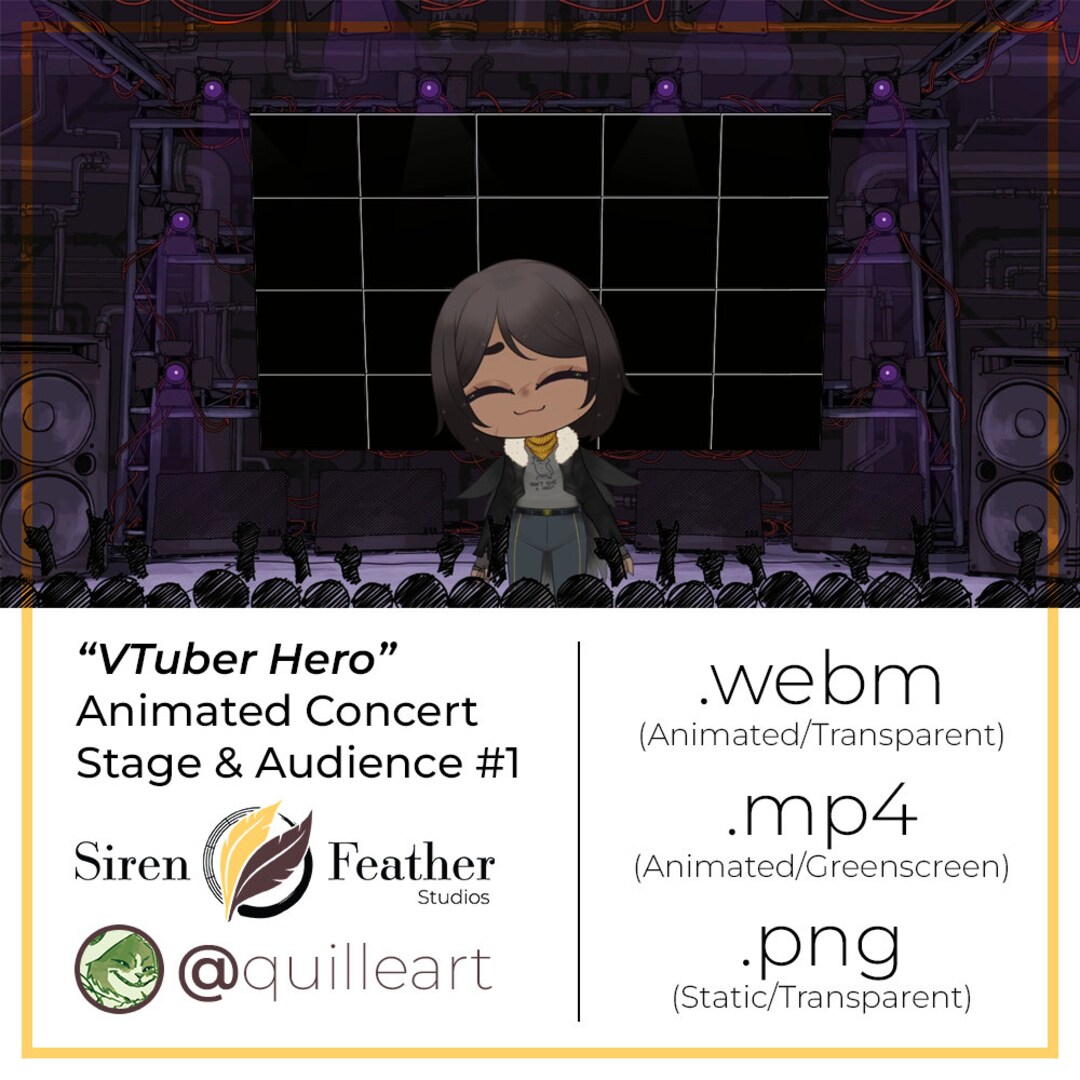 Vtuber Hero Animated Concert Stage & Audience 1 - Etsy Australia