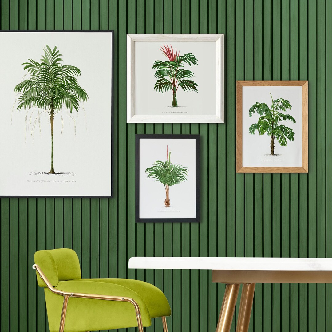 Tropical Palm Tree Posters Set of 7 Prints Botanical Wall - Etsy